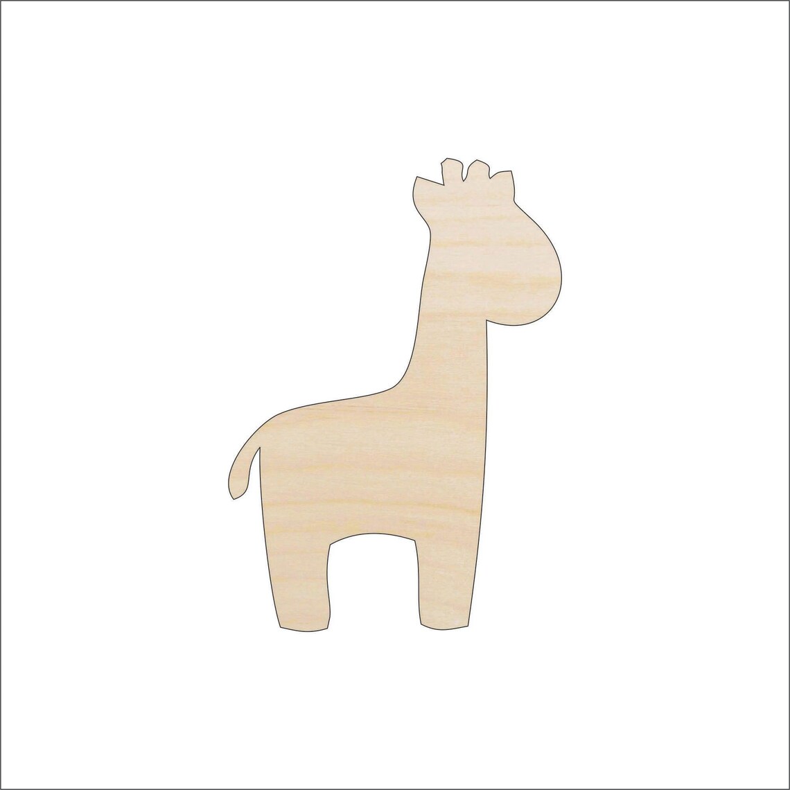 Giraffe Wood Shape: Laser Cut Baltic Birch - Unfinished DIY Craft ...