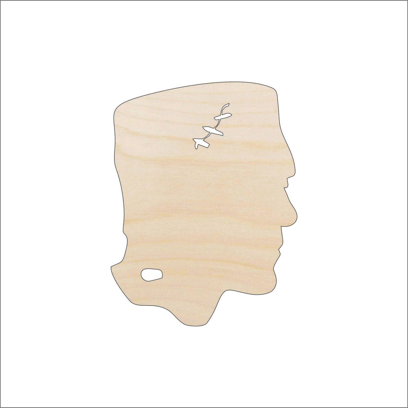 Wood Craft Shape: Frankenstein Design - Baltic Birch Laser Cut MYTH34 ...