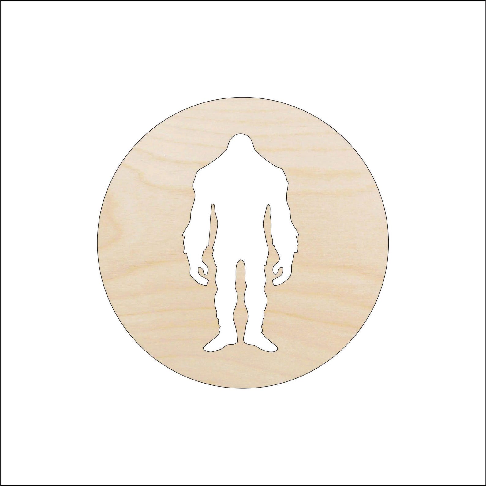 Bigfoot Wood Craft Shape, Baltic Birch (laser Cut, Unfinished MYTH133 ...