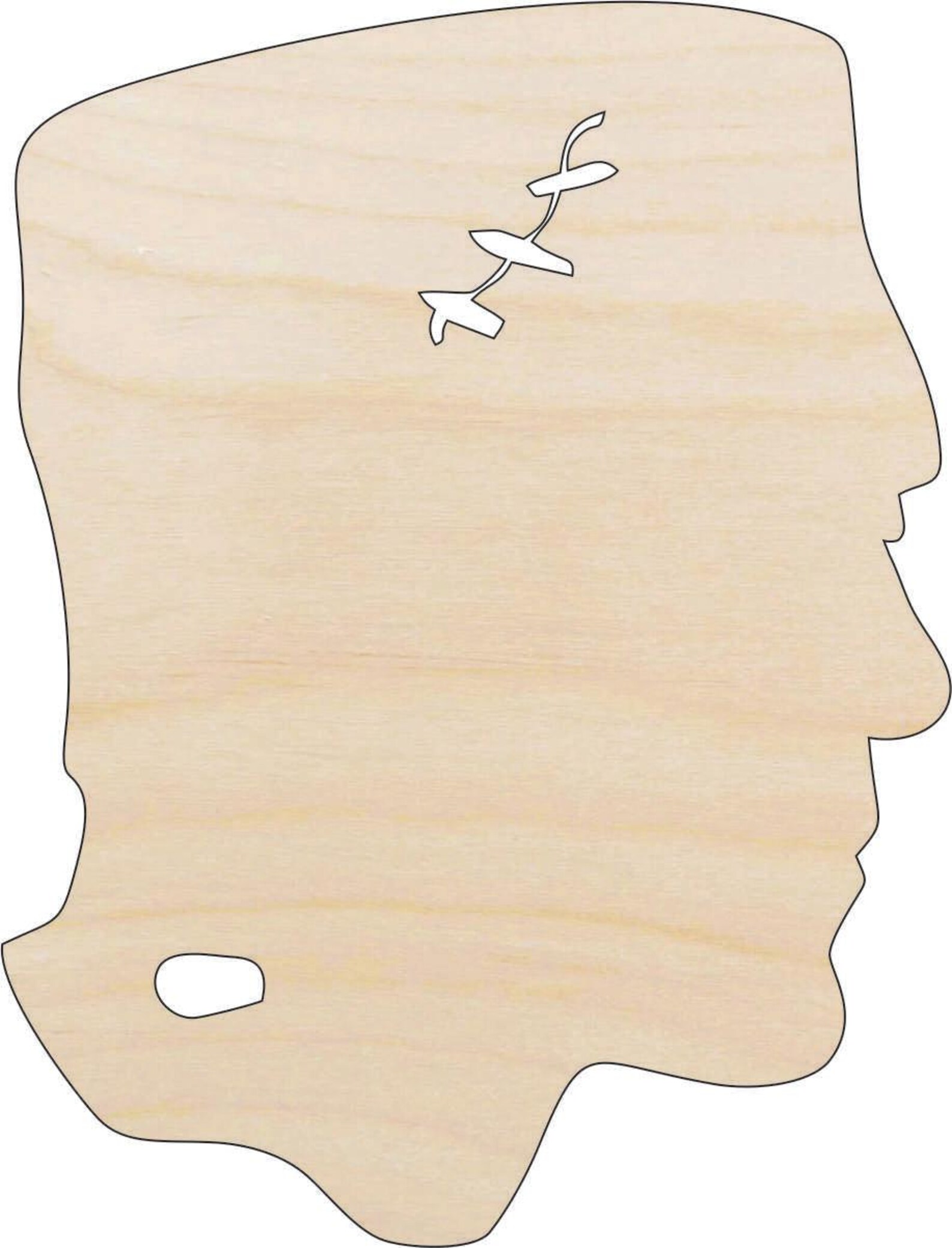 Wood Craft Shape: Frankenstein Design - Baltic Birch Laser Cut MYTH34 ...