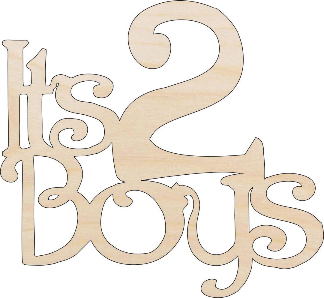 Baby Wood Craft Shape: It's Two Boys Design (baltic Birch, BBY16) - Etsy