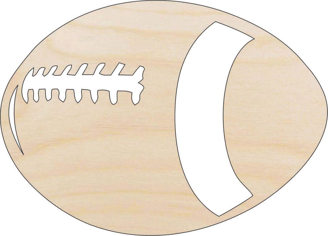 Football Wood Craft Shape, Baltic Birch (laser Cut, Unfinished SPT119 ...