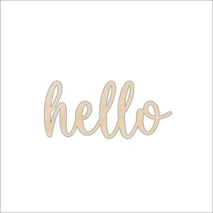 Hello Wood Craft Shape: Unfinished Baltic Birch (laser Cut WRD157) - Etsy