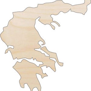 Greece Wood Craft Shape, Baltic Birch Laser Cut (unfinished DIY WLD79 ...