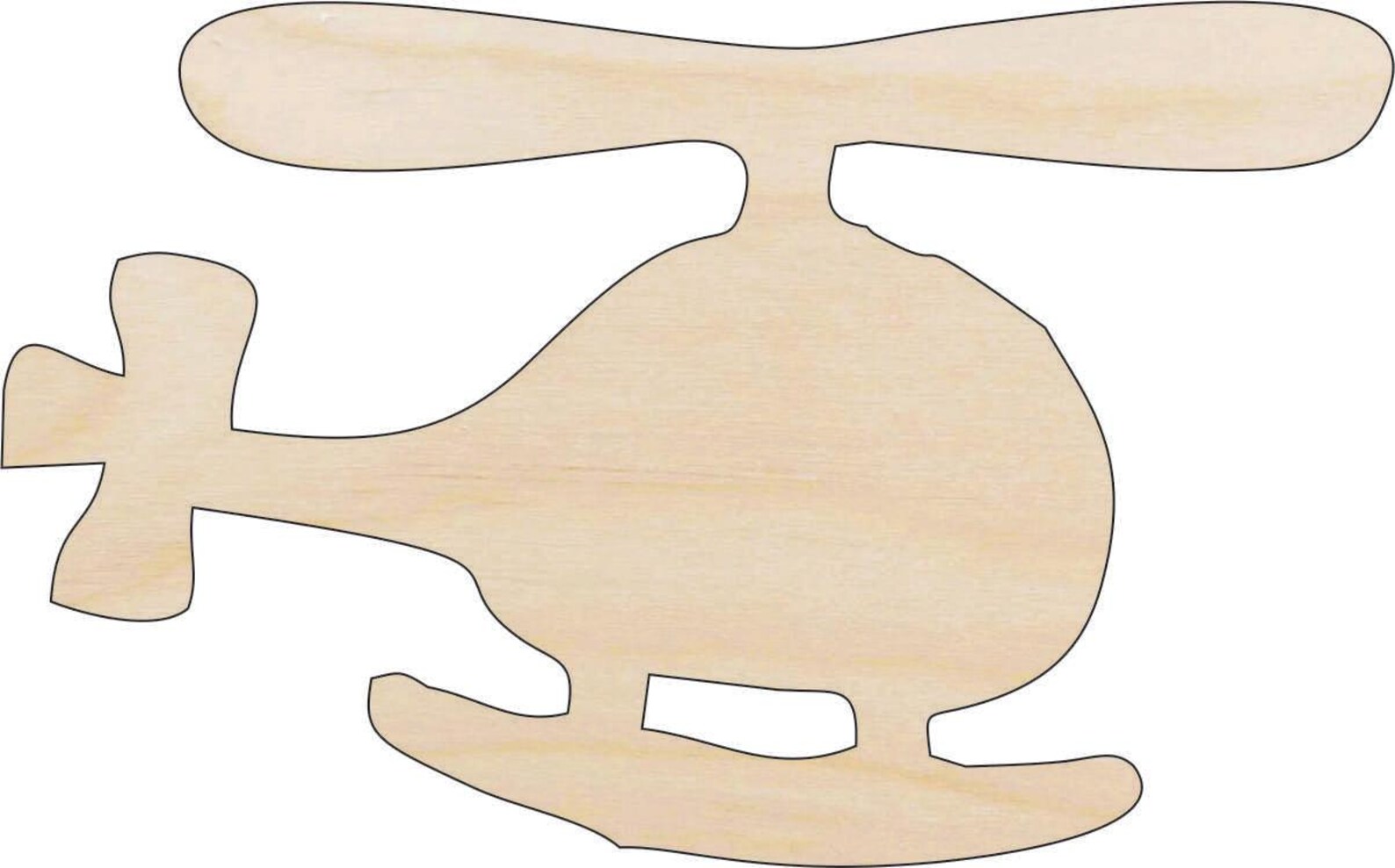 Helicopter Wood Shape: Laser Cut Baltic Birch - Unfinished DIY Craft ...