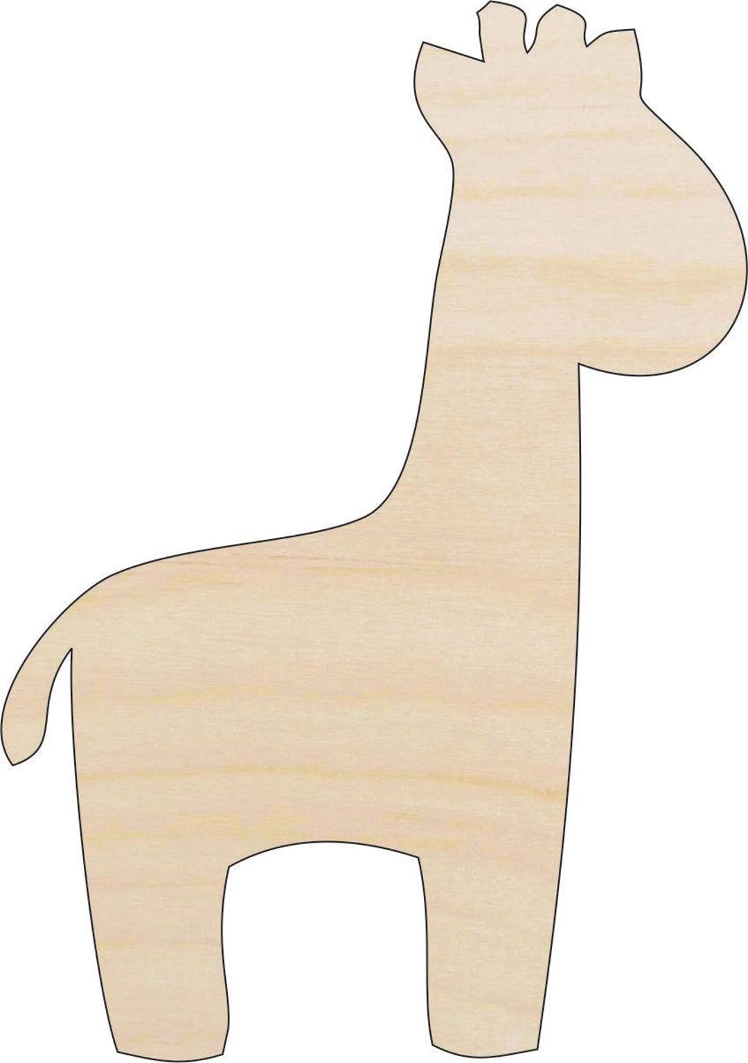 Giraffe Wood Shape: Laser Cut Baltic Birch - Unfinished DIY Craft ...