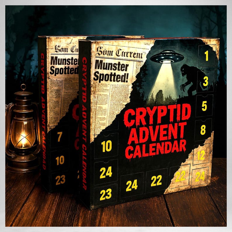Cryptid Advent Calendar 2025 Ornaments – Acrylic 2D Monster Christmas ...