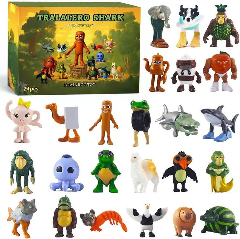 Brainrot Advent Calendar – Funny Meme Toy Set, 24 Days Christmas ...
