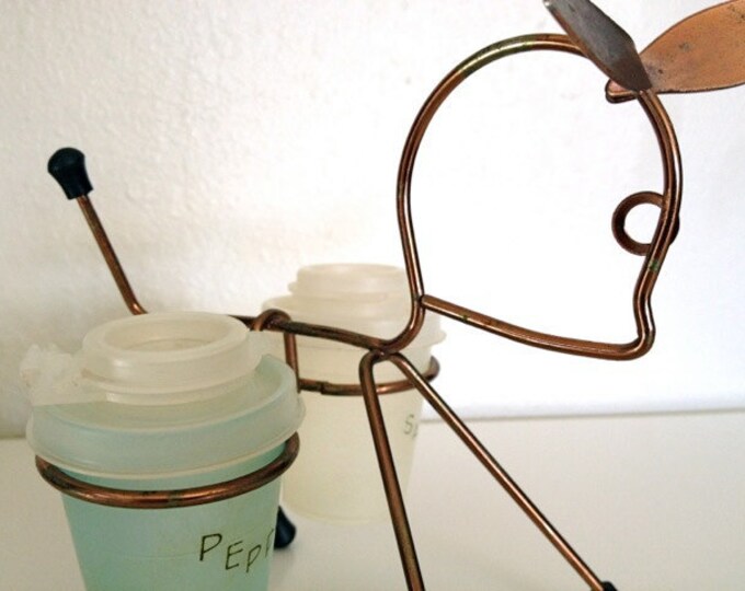 Brass Animal Tupperware Salt and Pepper Holder Retro Cool 1950s - Etsy
