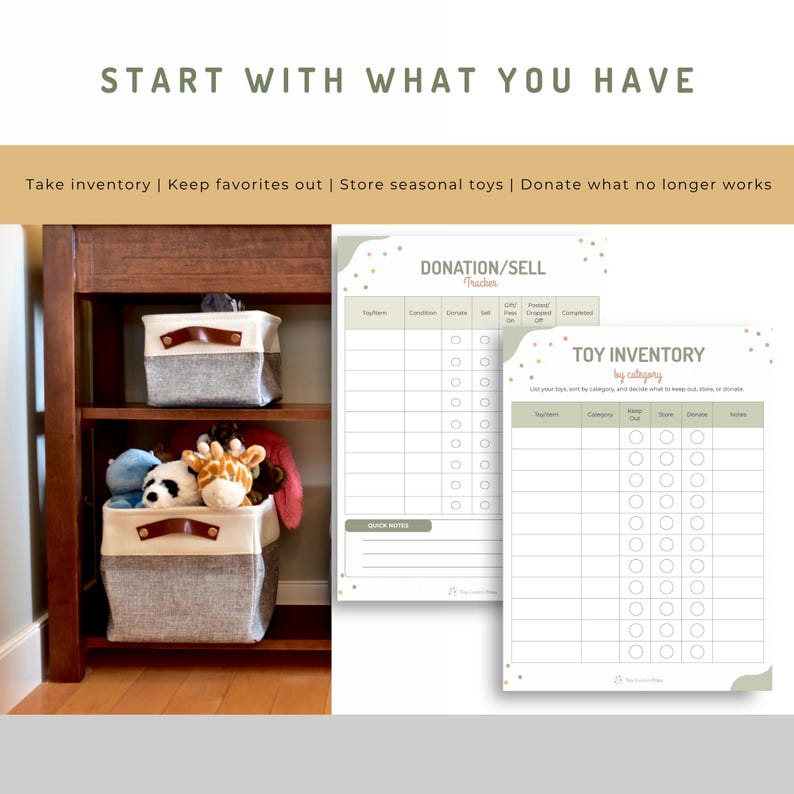 Toy Rotation Planner Printable, Playroom Organization System, Toy ...