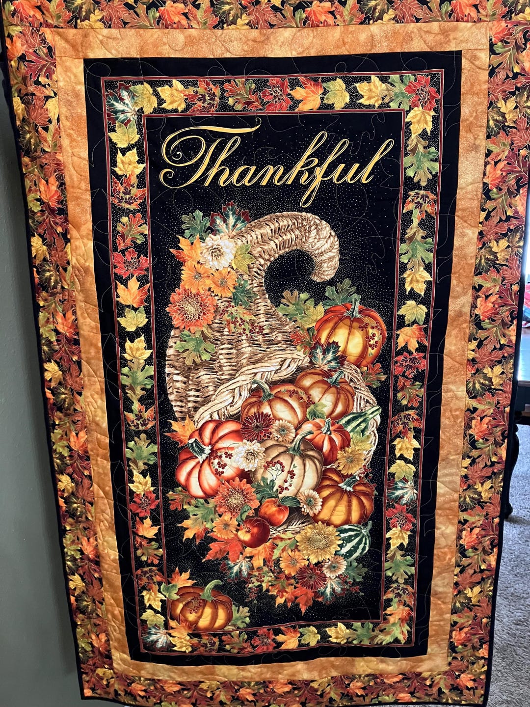 Quilted Fall Wall Hanging, Autumn Decor, Homemade Quilt - Etsy