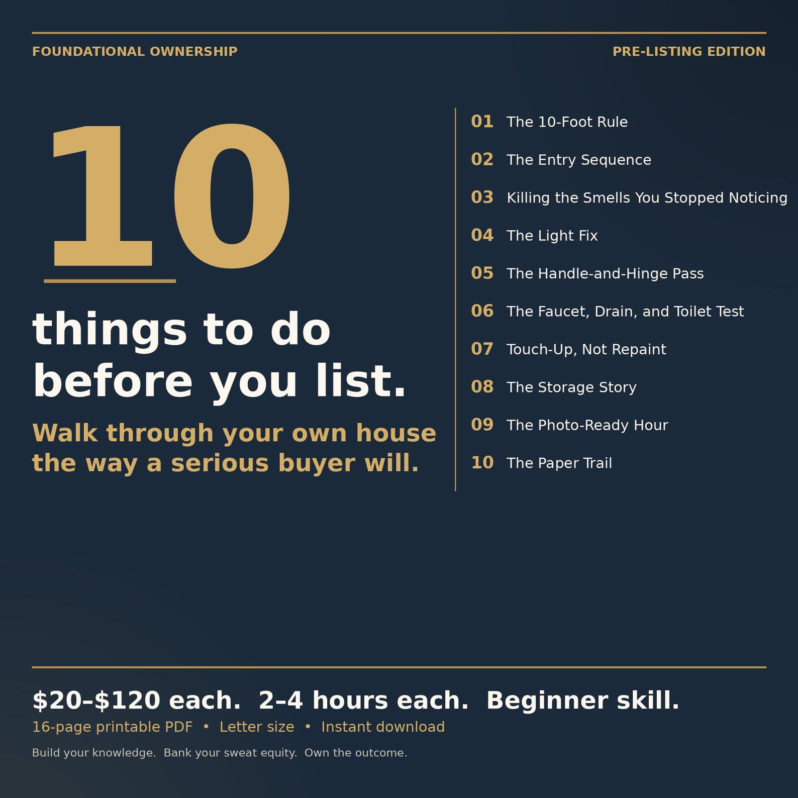 10-point Pre-listing Home Assessment Guide (PDF Download). - Etsy UK