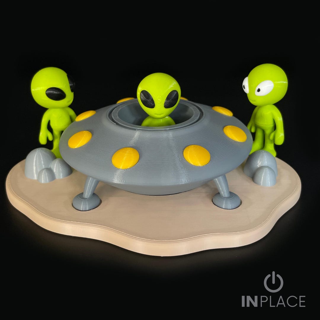 3D Printed Alien UFO Playset – Mini Space Adventure Toy, Imaginative ...