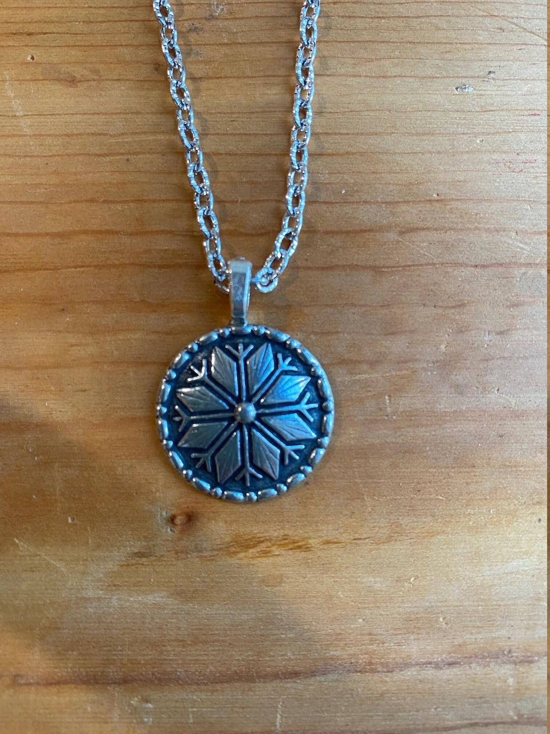 Selbu Rose Pewter Button Necklace From Norway - Etsy