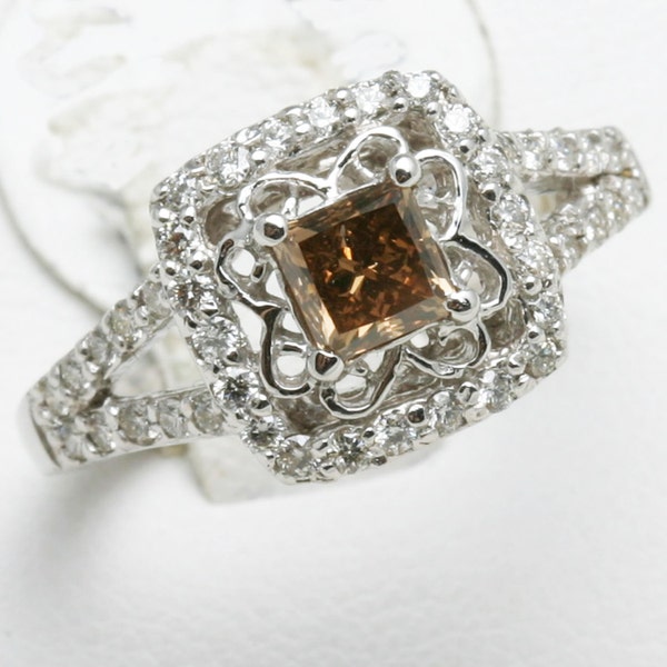 Brown Diamond Ring - Etsy