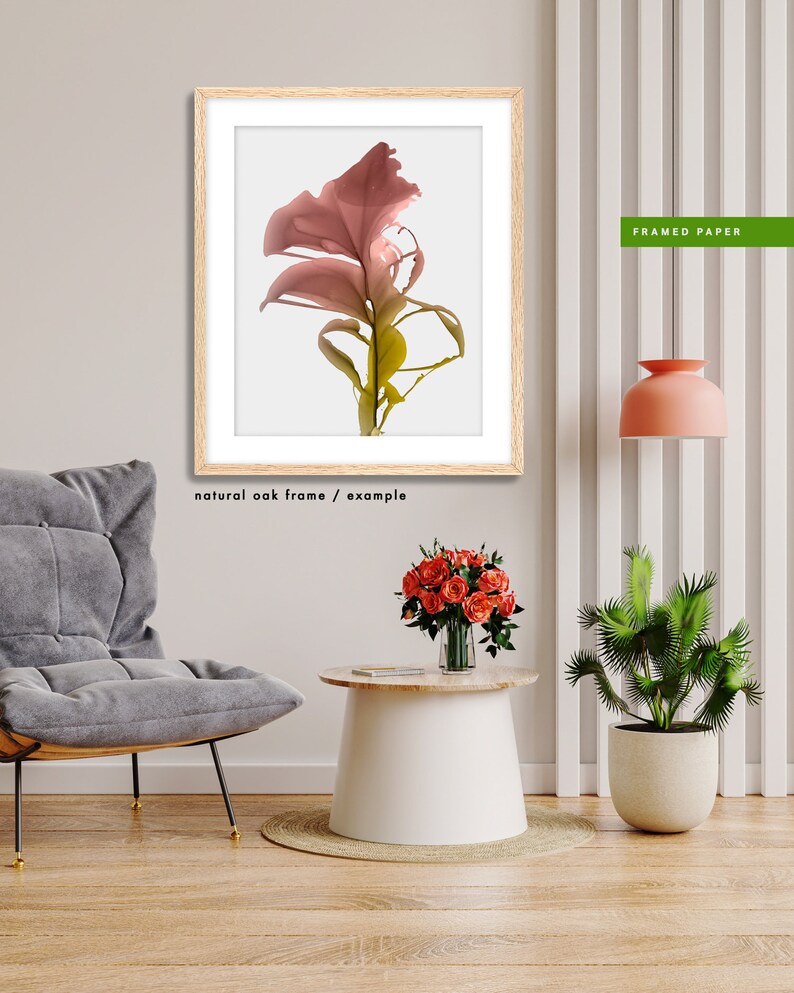 Framed Canvas Wall Art Print Watercolor Botanical, Floral, Nature ...