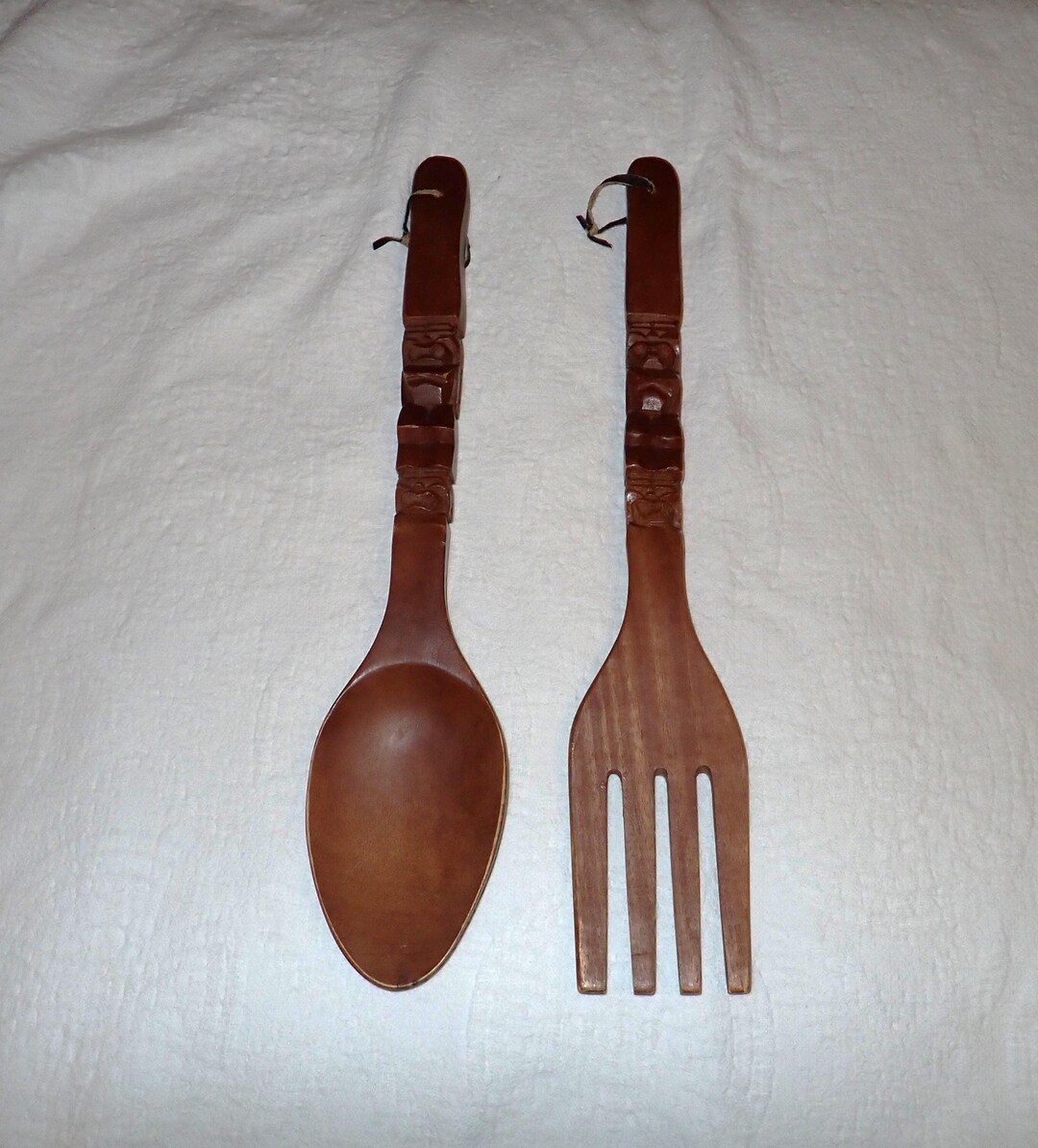 Large Tiki Fork and Spoon Wall Hangers - Etsy