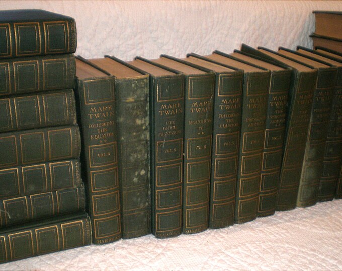 Mark Twain 25 Volume Complete Collection Author's National Edition - Etsy