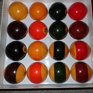 Bakelite Billiard Balls Complete Set - Etsy