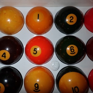 Bakelite Billiard Balls Complete Set - Etsy