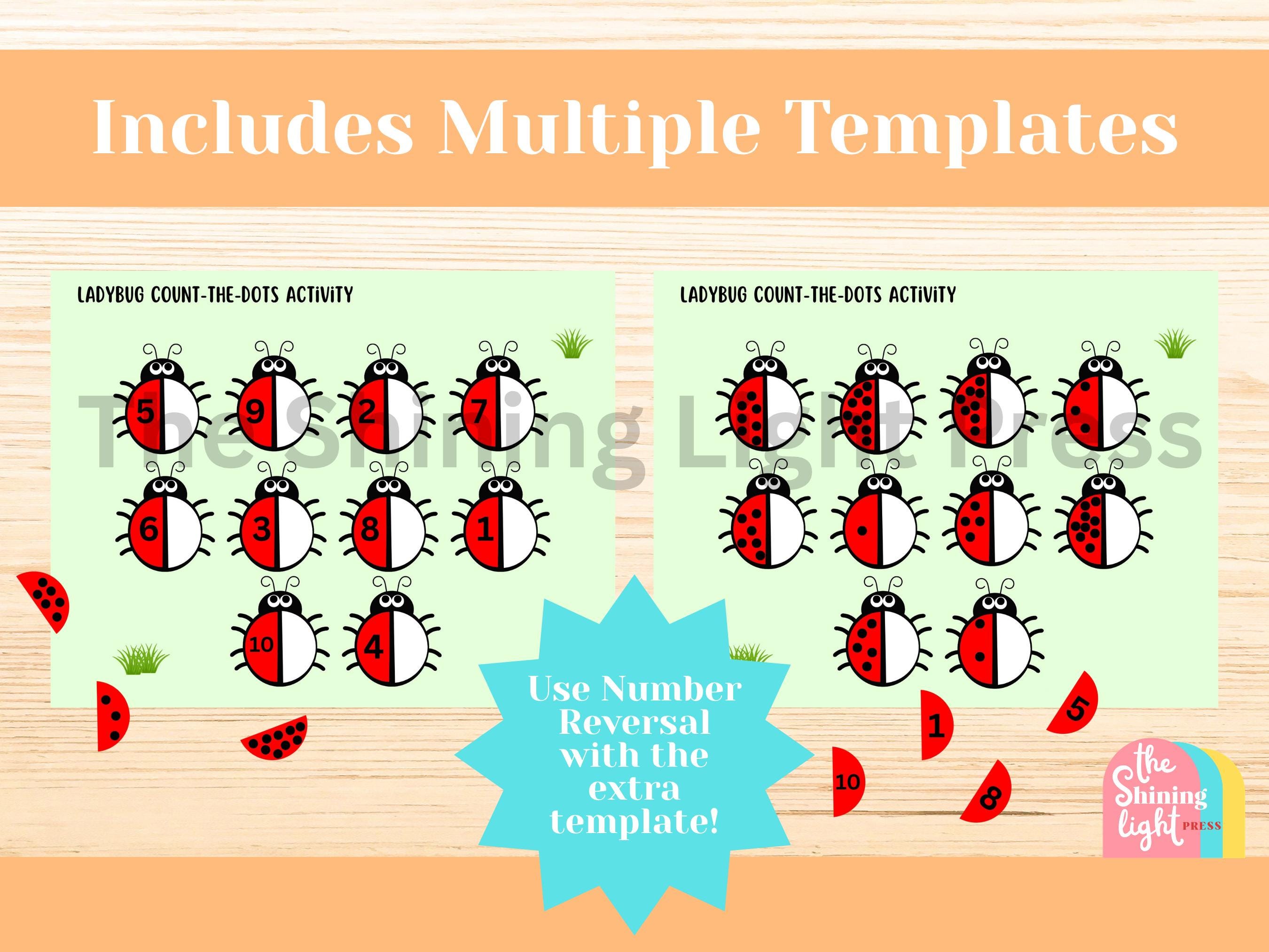Count and Match Numbers 1-10 Ladybug Activity Printable, Spring ...
