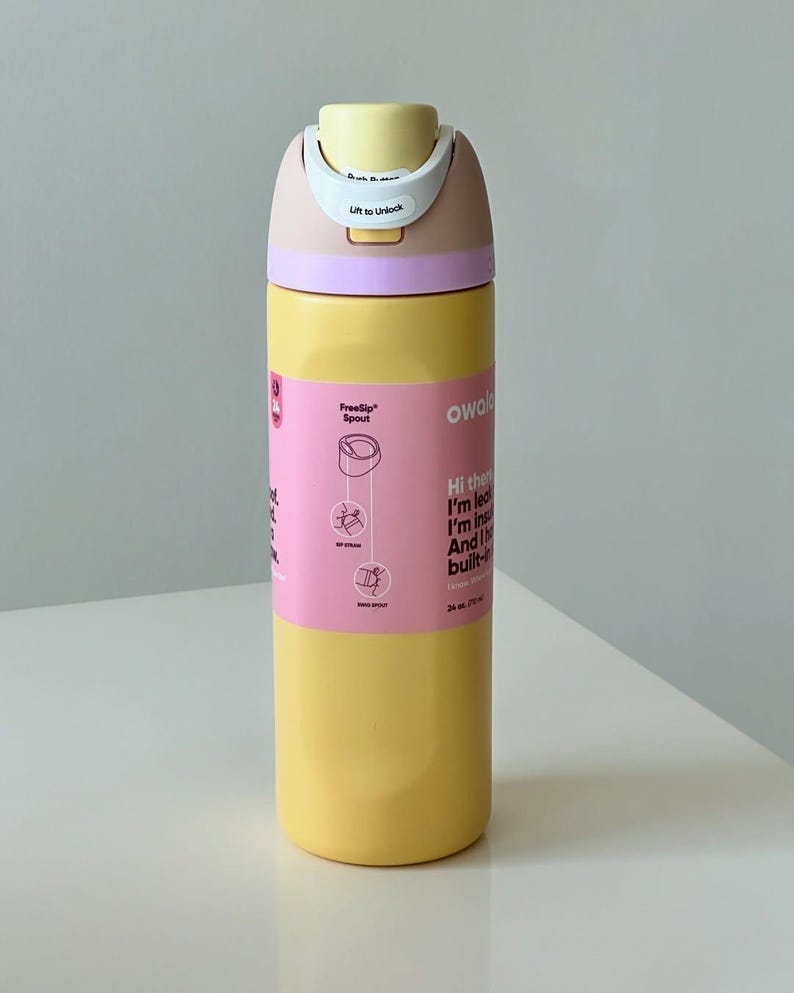 Owala 24oz 32oz Freesip Insulated Water Bottle Leakproof Straw Lid ...