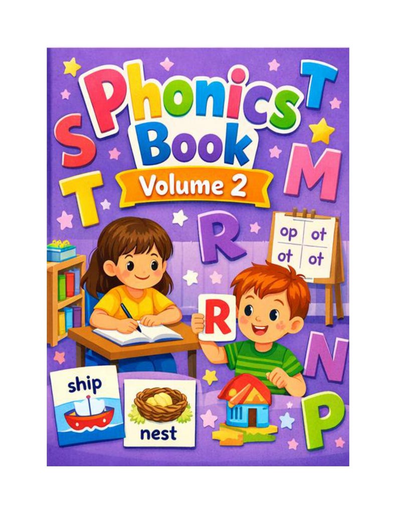 Phonics Workbook Volumes 1 and 2| Beginning |letter Sounds Racing| CVC ...