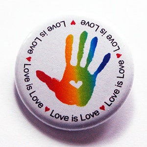Love is Love Button, Same Sex Marriage, LGBT Pin, Pinback Buttons ...