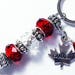 Canada Keychain, Maple Leaf, Red White Keychain, Glass Bead Keychain ...
