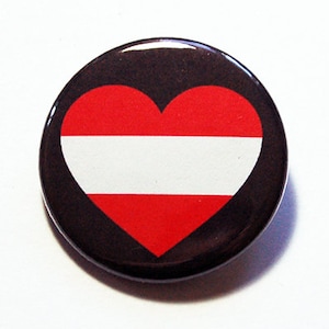 Austria Pin, Pinback Buttons, Lapel Pin, I Love Austria, Austrian Flag ...