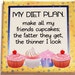 Diet Plan Magnet, Funny Dieting Magnet, Dieting, Diets, Kitchen Magnet ...
