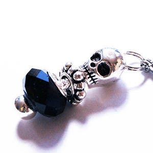 Skull Zipper Pull, Skull Zipper Charm, Backpack Charm, Stocking Stuffer ...