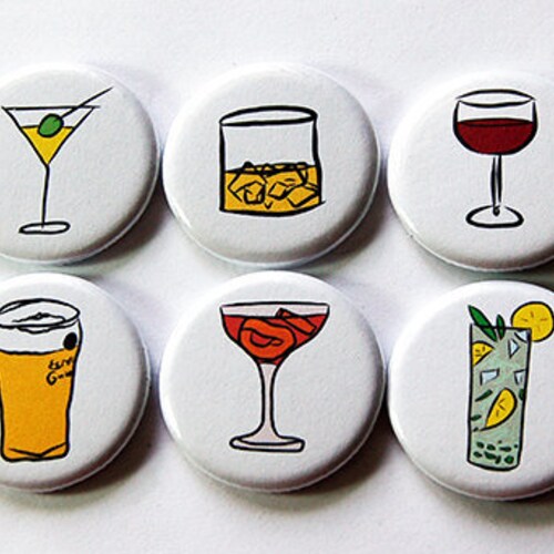 Kitchen Magnets Button Magnets Fridge Magnets Drink - Etsy