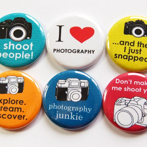 Camera Magnets Photography Magnets Button Magnets Kitchen | Etsy