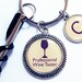 Wine Taster Keychain Monogram Keyring Corkscrew Keychain - Etsy