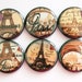 Paris Magnets, Travel Magnets, Eiffel Tower Magnets, Button Magnets ...