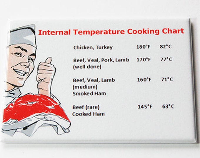 Cooking Chart, Kitchen Magnet, Internal Temperature Cooking Chart ...