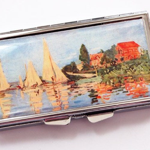 Monet Pill Box Pill Case Pill Box Monet 7 Day 7 Sections | Etsy
