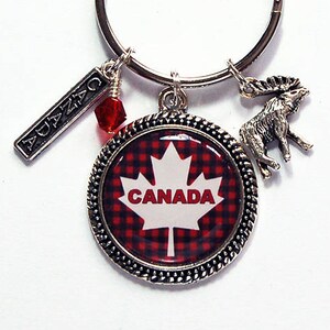 Canada Moose Keychain, Keyring With Charms, Maple Leaf, Canada Keychain ...