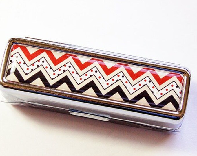 Lipstick Case, Lipstick Case With Mirror, Chevron, Lipbalm Case ...