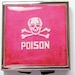 Poison Pill Case, Square Pill Box, Poison Pill Box, 4 Sections, Pink ...