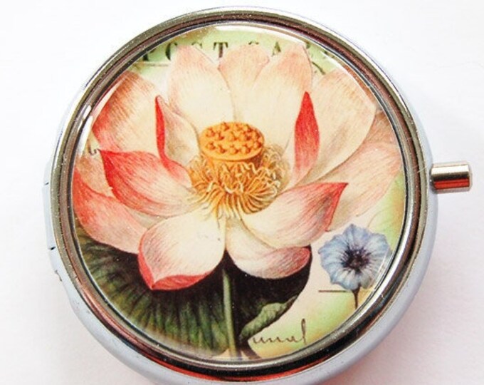 Flower Pill Box Pill Case Pill Container Floral Pill Case - Etsy