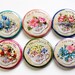 Flower Magnets, Floral Magnets, Floral, Magnets, Button Magnets, Locker ...