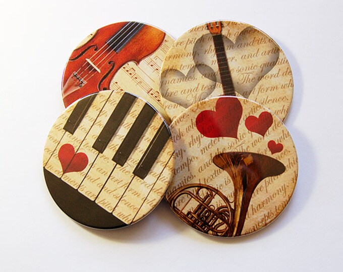 Music Coasters Coasters Drink Coasters Wine Coasters Round | Etsy