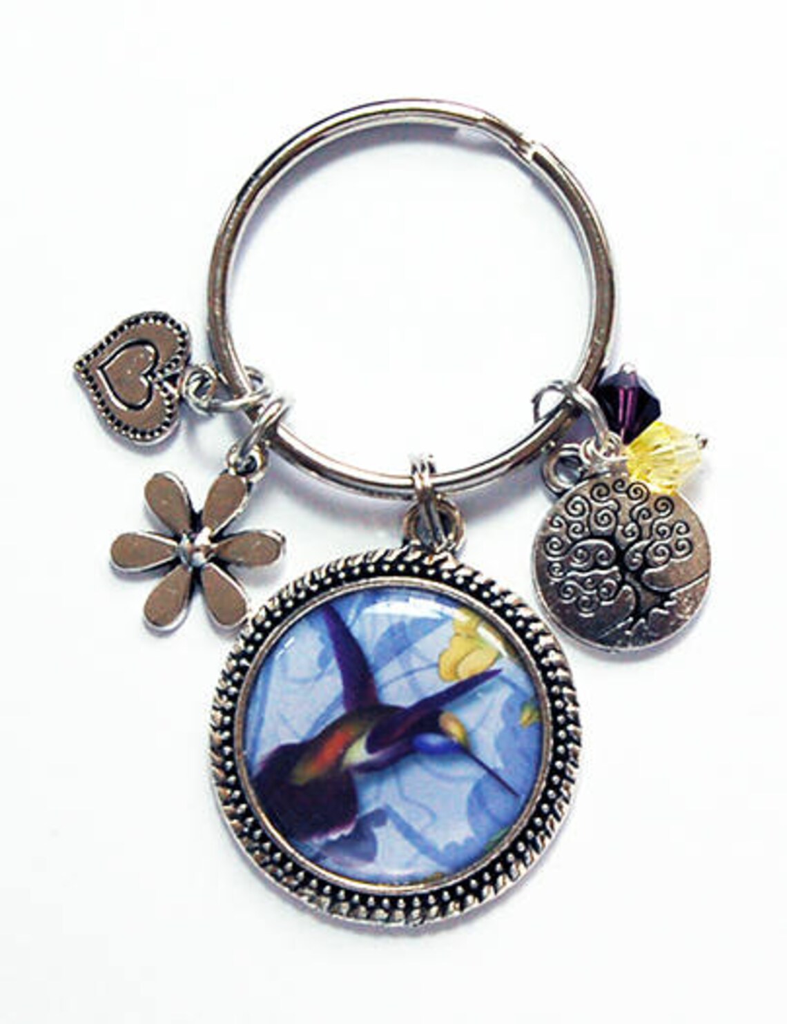 Hummingbird Keychain Cute Keychain Hummingbird Keyring - Etsy