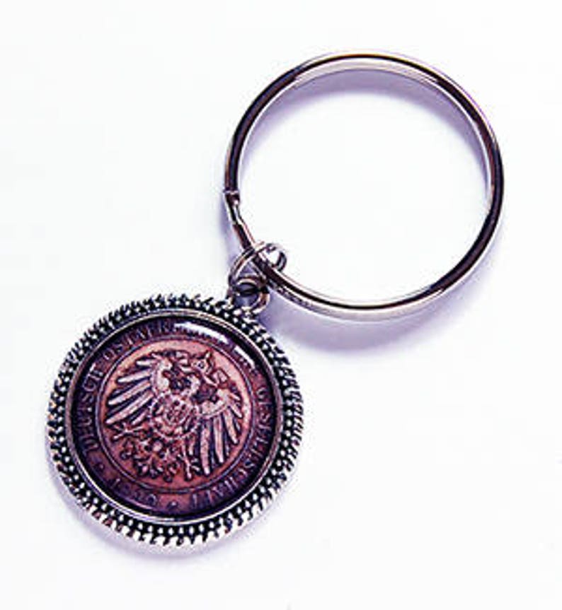 German Coin Key Ring Keychain Stocking Stuffer Gift Under | Etsy