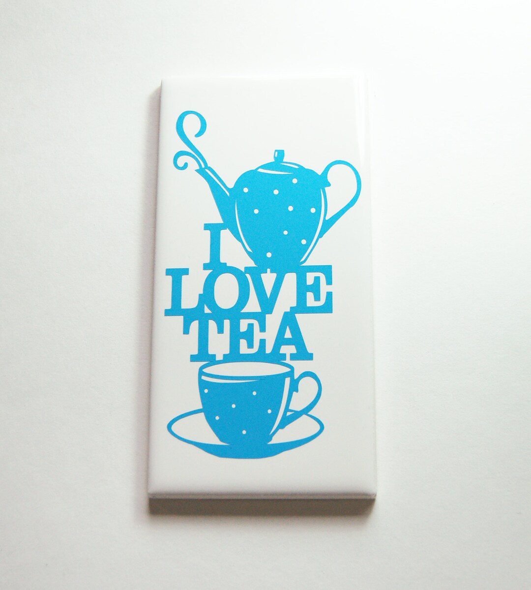 I Love Tea Kitchen Sign, Cute Blue and White Sign for the Home, Mothers ...