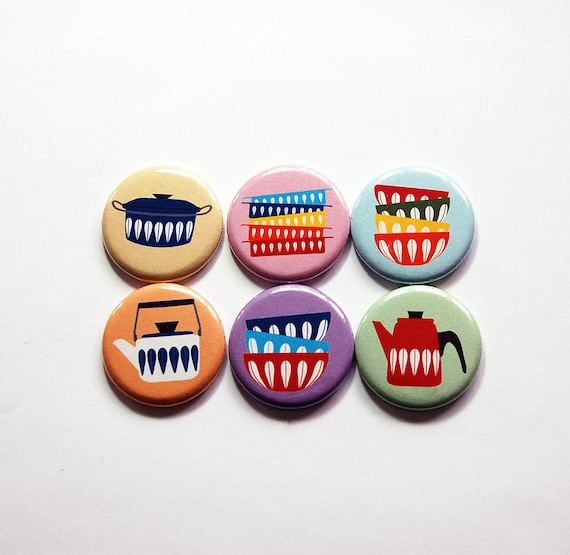 Retro Kitchen Magnets button magnets Fridge Magnets Kitchen | Etsy