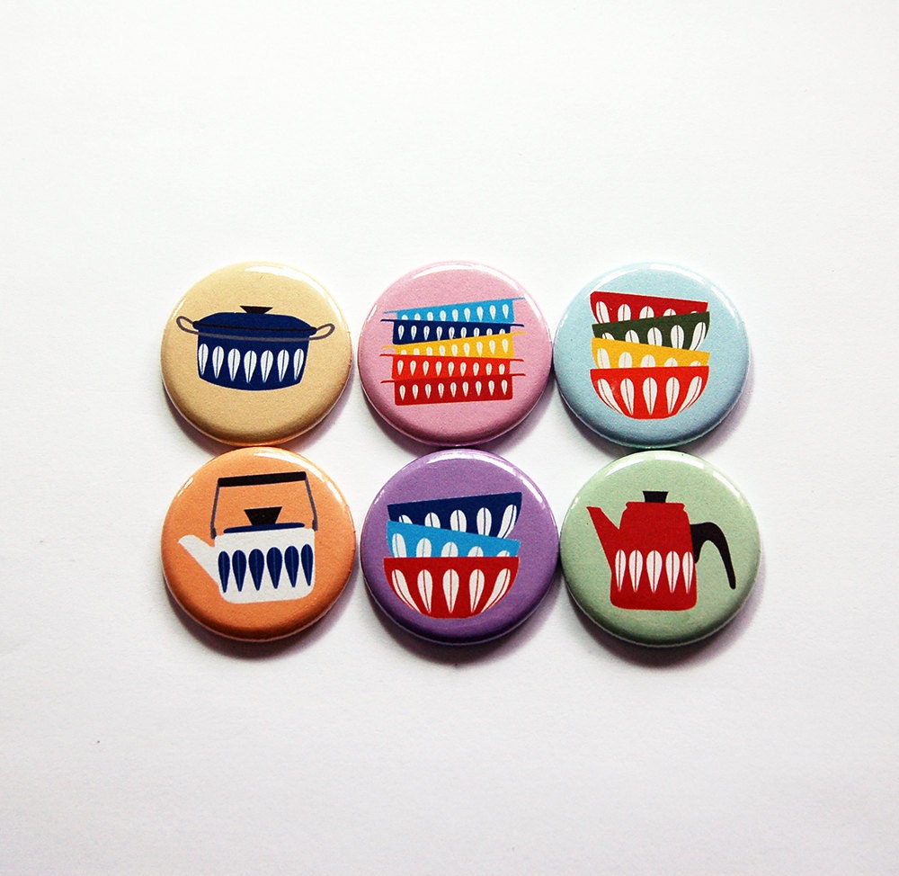 Retro Kitchen Magnets Button Magnets Fridge Magnets Kitchen - Etsy Sweden