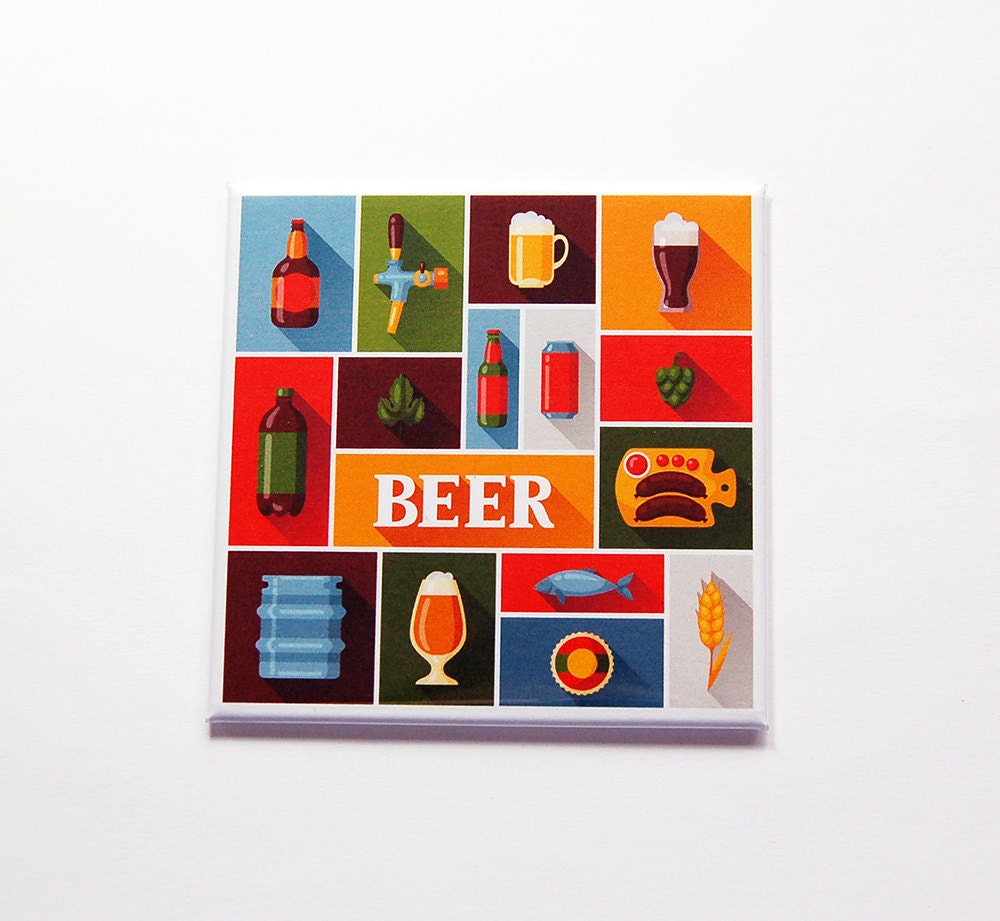 Beer Magnet Gift for Him Beer Lover Fridge Magnet Stocking - Etsy Canada